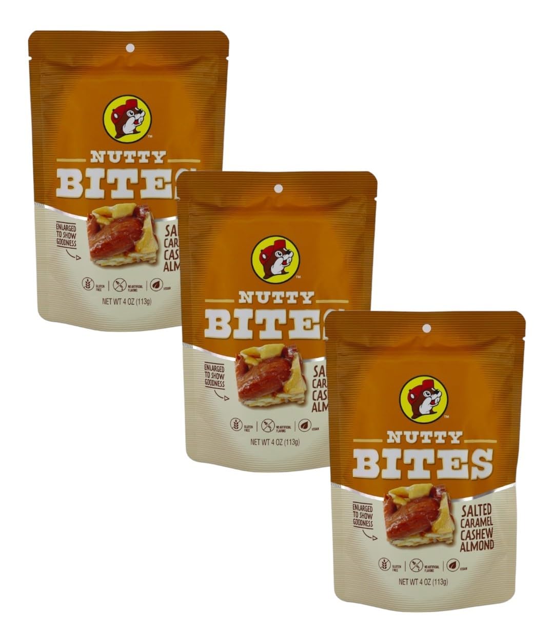 Buy Buc-ee'sNutty Bites Sweet Nut Clusters 3 Pack - 4 Flavors Available ...