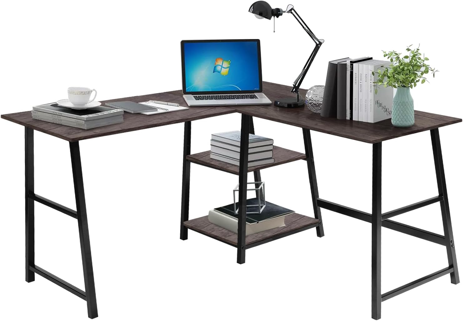 Amazon.com: L Shaped Desk Corner Office Desk, Writing Desk Workstation ...