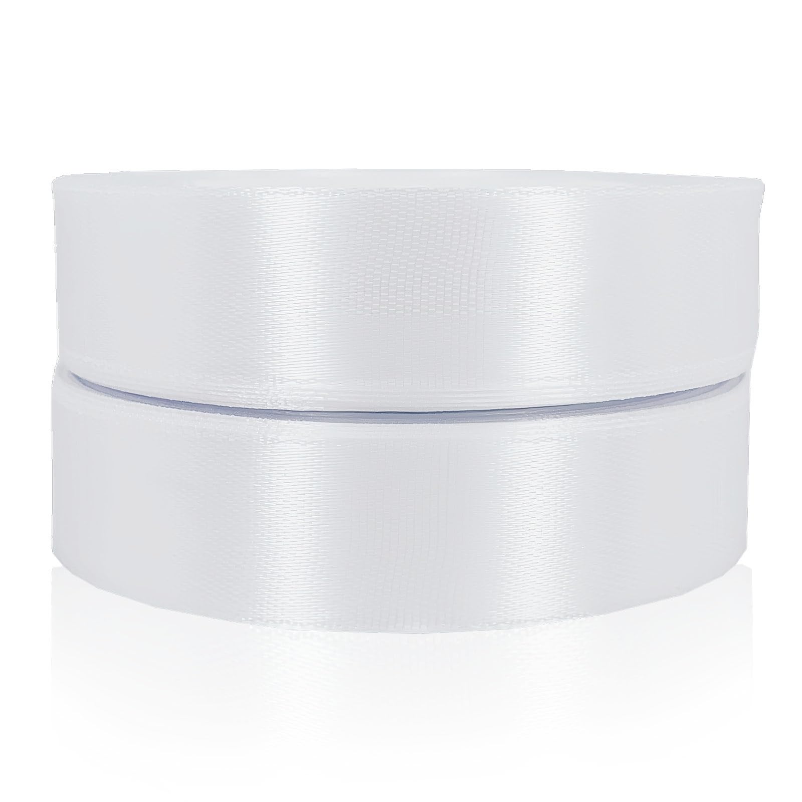 White Satin Ribbon,Ribbons for Crafting 10mm 2Rolls 22M Satin Ribbons ...