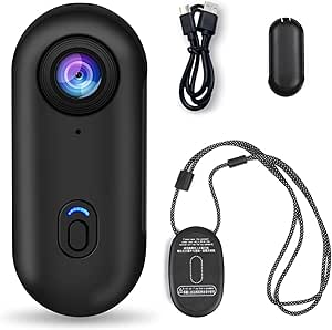 4K Thumb Action Camera, Tiny Size, Mount Anywhere, Small Body Camera with Spring Clip, Portable ...