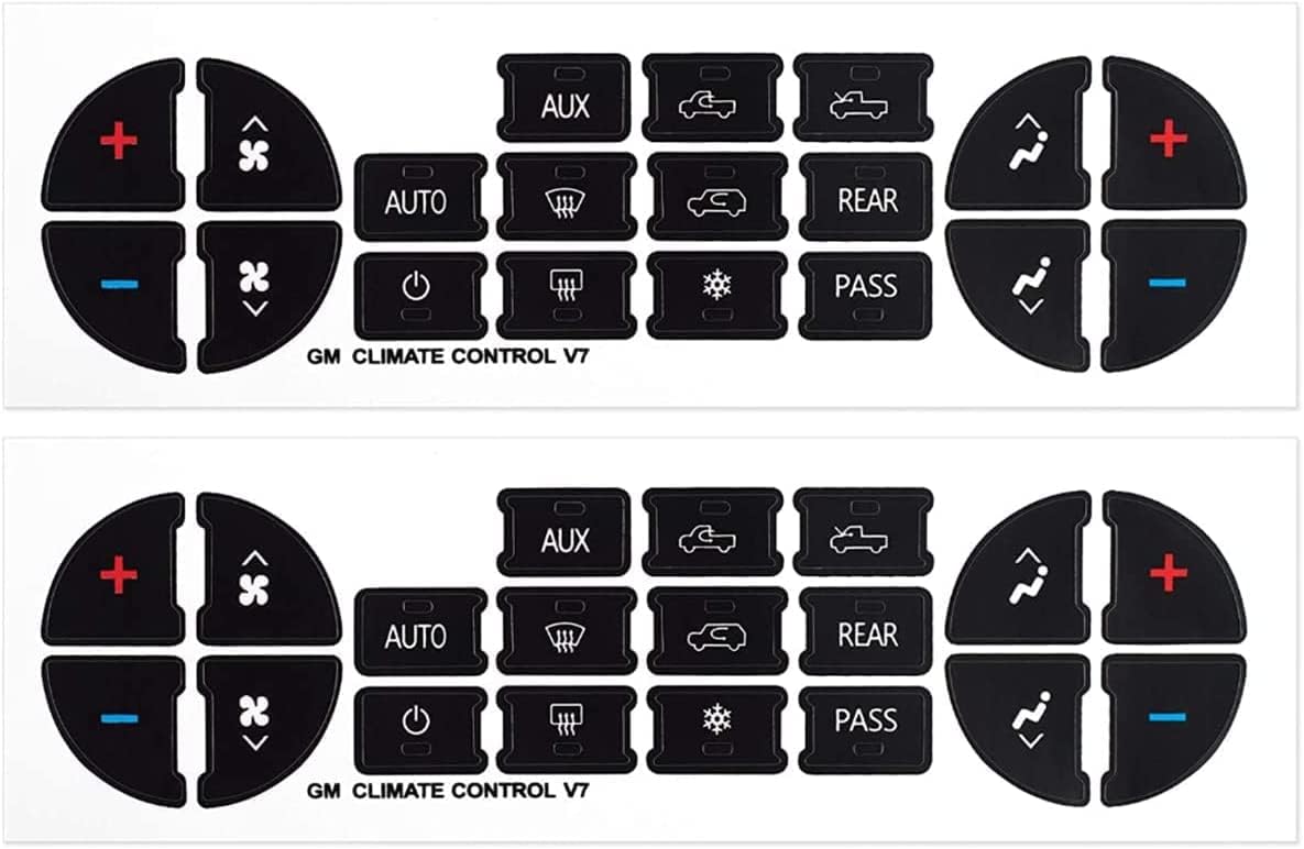 Amazon.com - AC Dash Button Repair Decal Stickers Kit for Chevrolet GMC