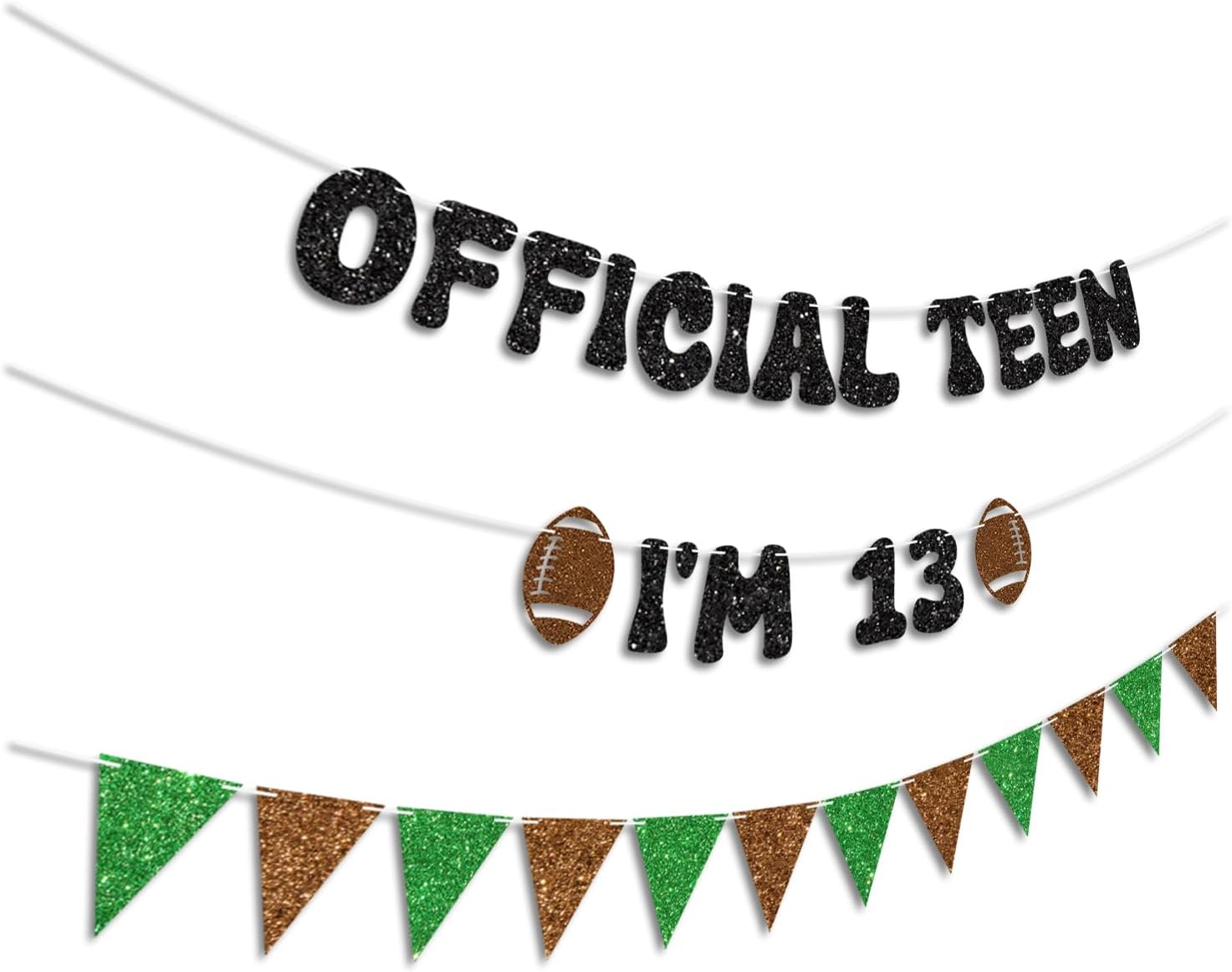 Amazon.com: Vofrise Football 13TH Birthday Banner for Teen Boy,Football ...