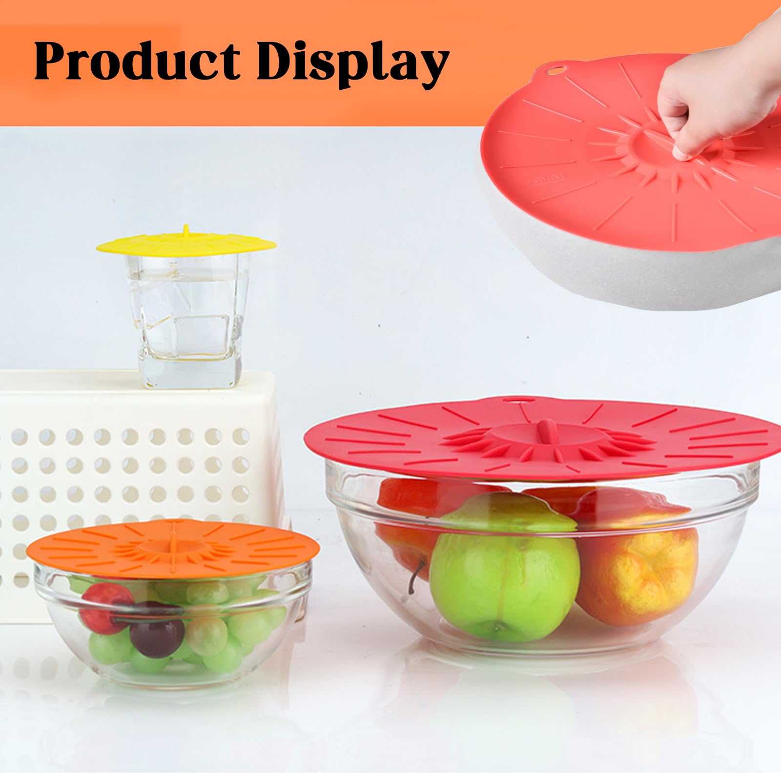 Snapklik.com : 7 Pack Heat Resistant Microwave Coverand Food Covers, 5 ...