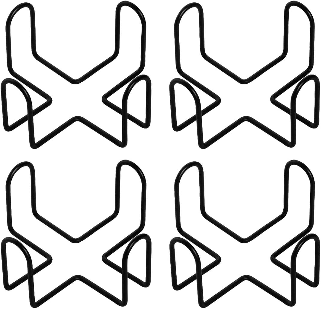 Amazon.com | 2PC Kocent Vintage Coaster Holder Black Iron Metal Holder ...