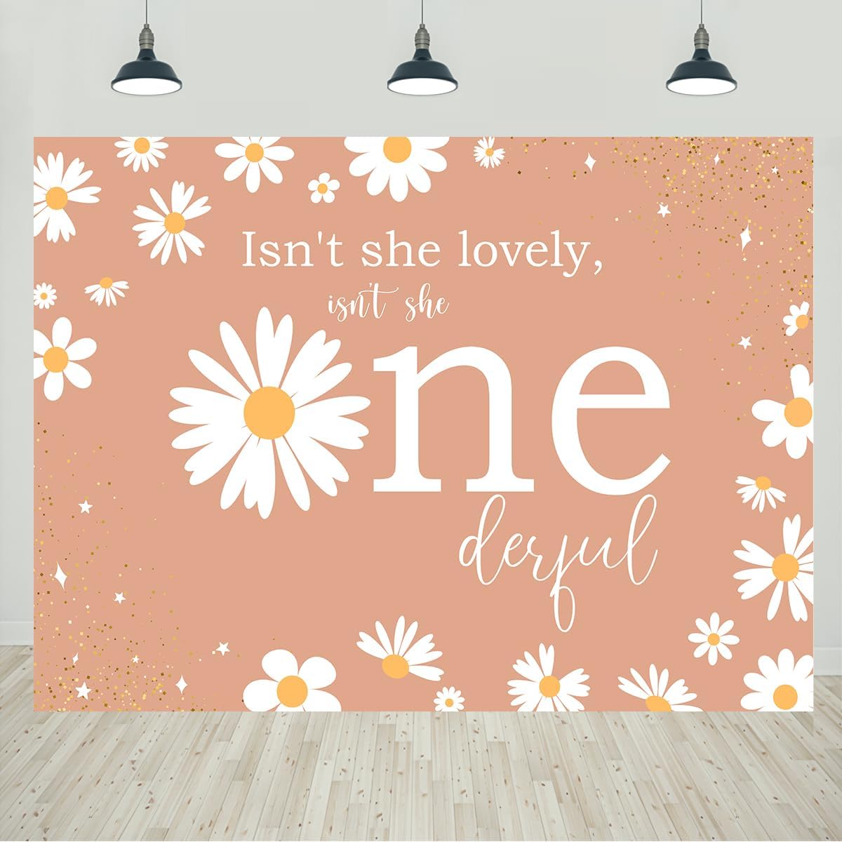 Amazon.com : Daisy One Groovy Birthday Backdrops for Girls Retro Boho ...