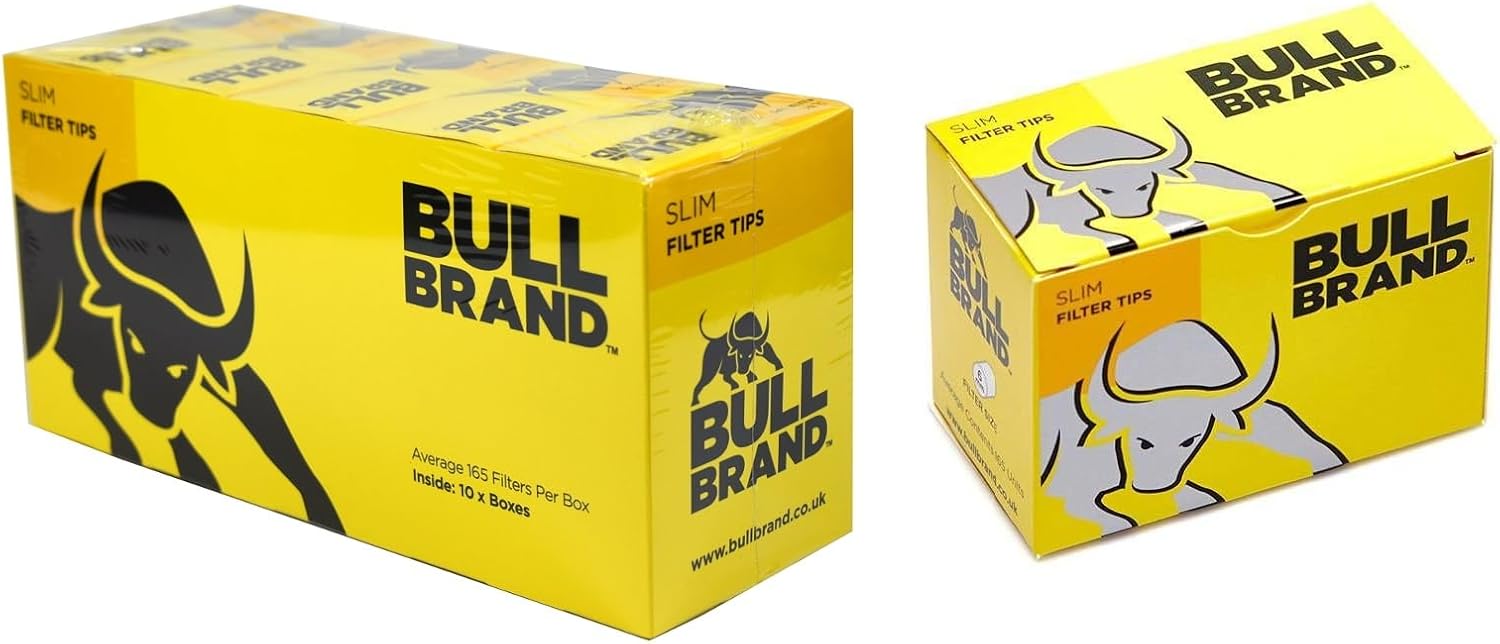 Bull Brand Slim Cigarette Filter Tips 20 Boxes(165 Filter per Box ...