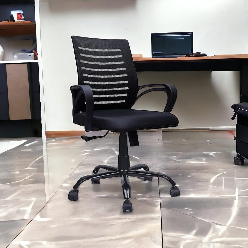 NEWTURN™ Blazia Pre Assembled Office Revolving Chair with Spacious Seat ...