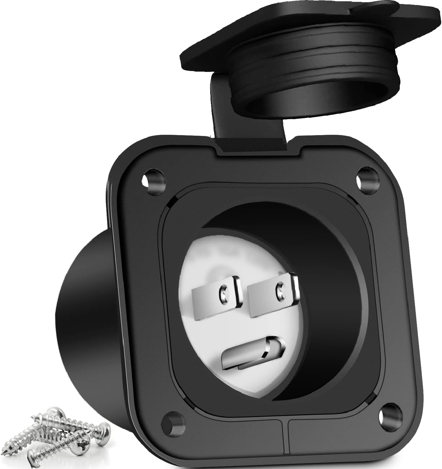 Amazon.com: RVXHUA 15 Amp Flanged Inlet | Waterproof RV Shore Power ...