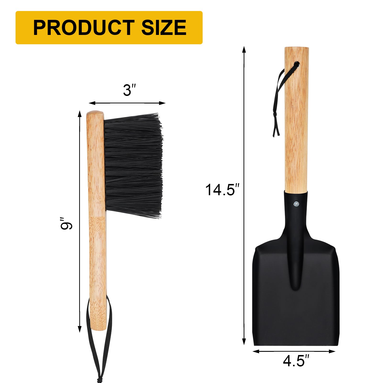 Snapklik.com : MYFIREPLACEDIRECT Ash Shovel & Hearth Brush Set ...