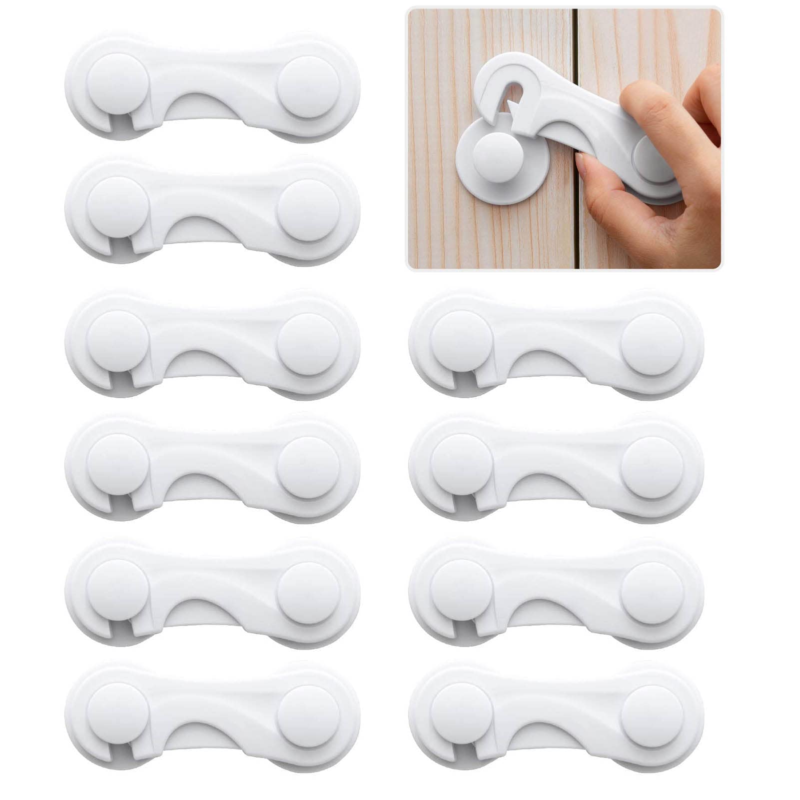 10 Pack Cabinet Locks for Babies, Uandhome Child Safety Locks Drawer ...