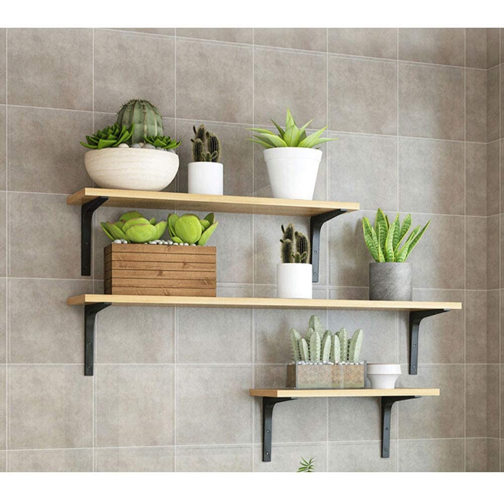 Snapklik.com : Black Shelf Bracket, 12 Inch L Shape Wall Bracket Heavy ...