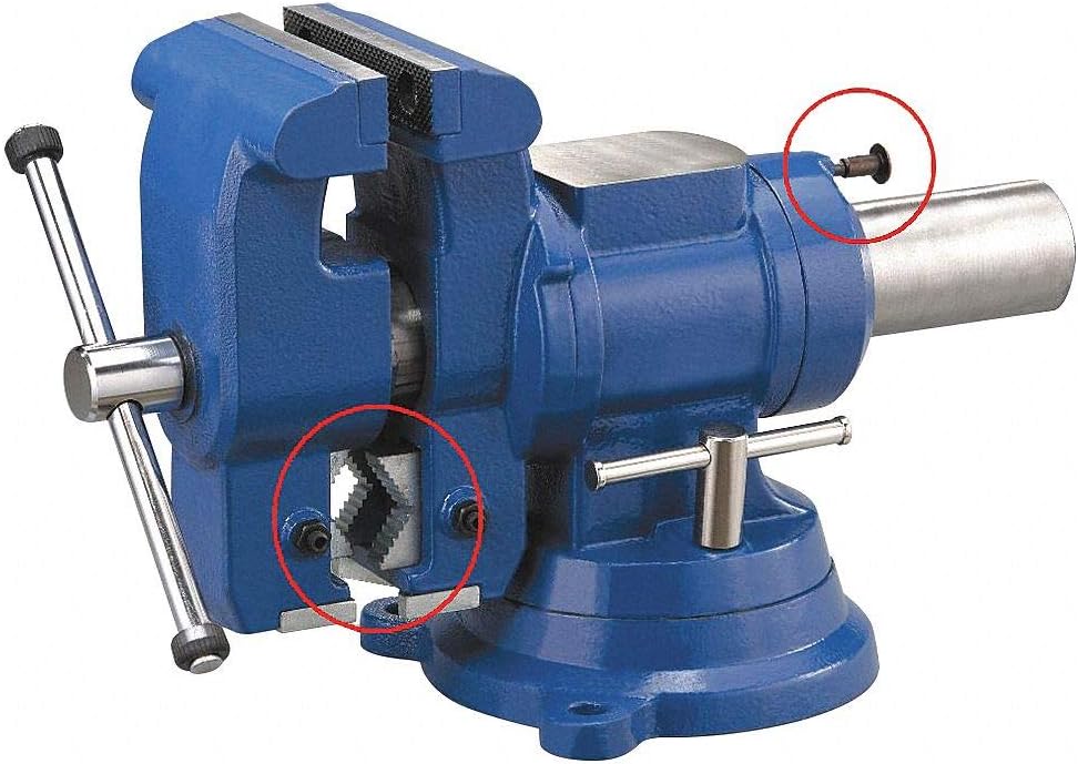 Westward Standard Duty Combination Vise, 5" Jaw Width, 4" Max. Opening ...