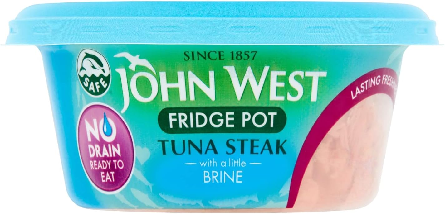 John West No Drain Fridge Pot Tuna Steak with a Little Brine 110 g ...