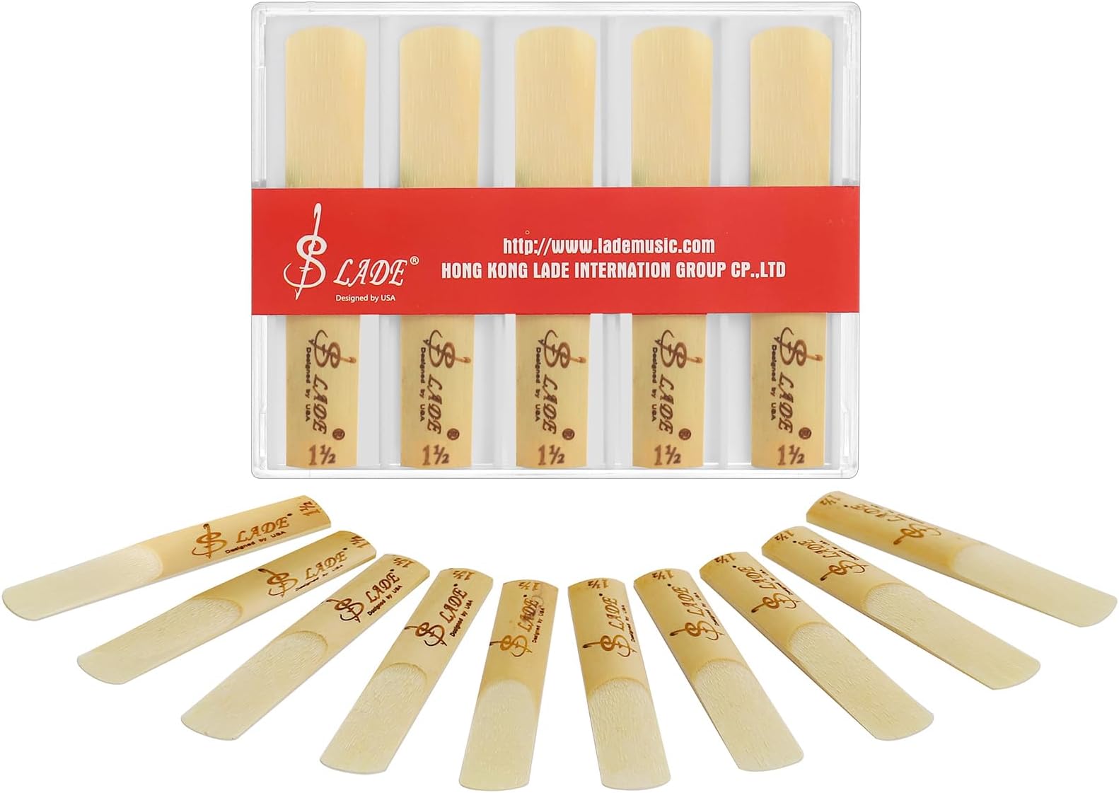 Amazon.com: SUEWIO 10 Pack Bb Clarinet Reeds with Plastic Box, Strength ...