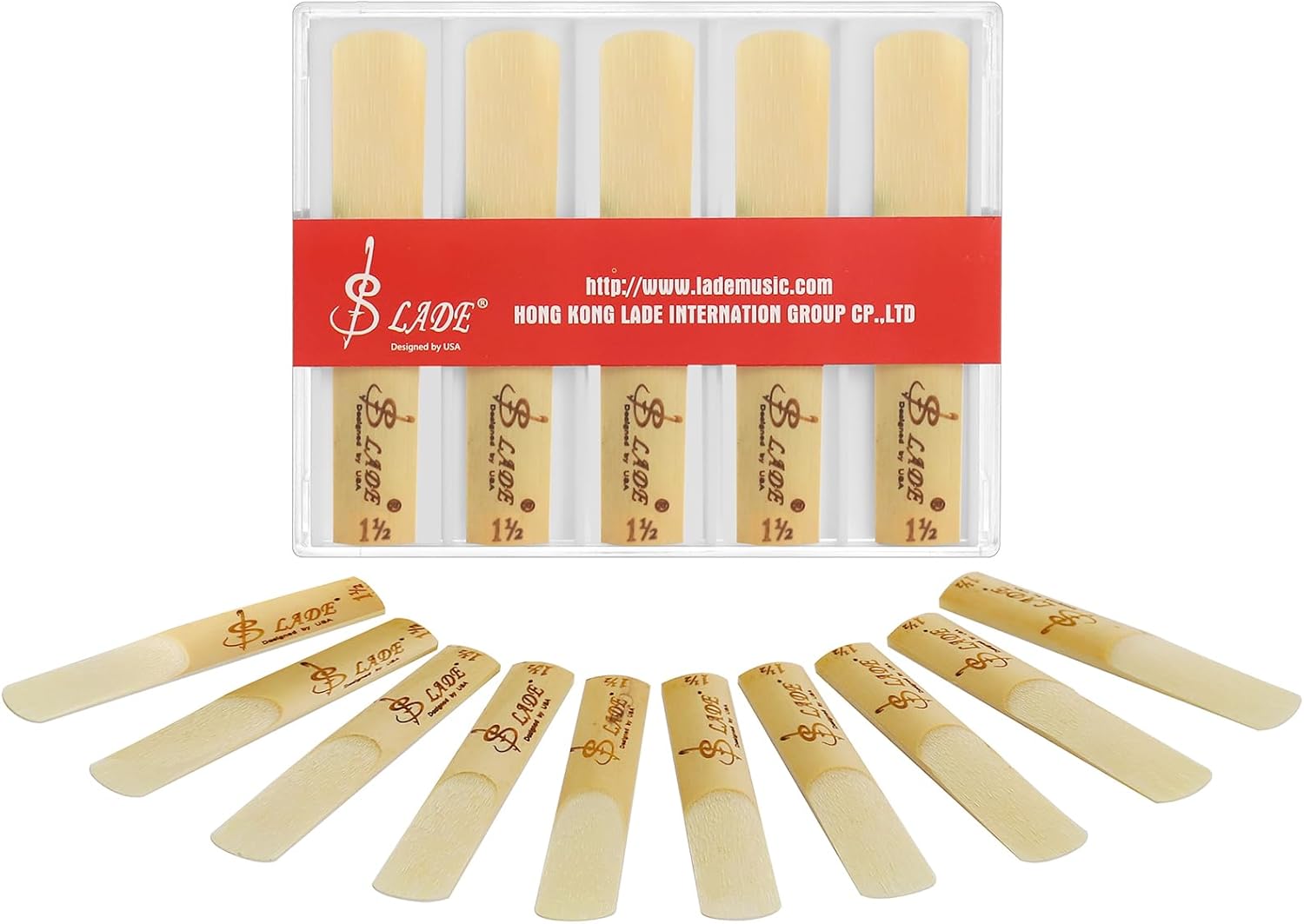 Amazon.com: SUEWIO 10 Pack Bb Clarinet Reeds with Plastic Box, Strength ...