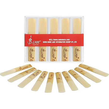 Amazon.com: SUEWIO 10 Pack Bb Clarinet Reeds with Plastic Box, Strength ...