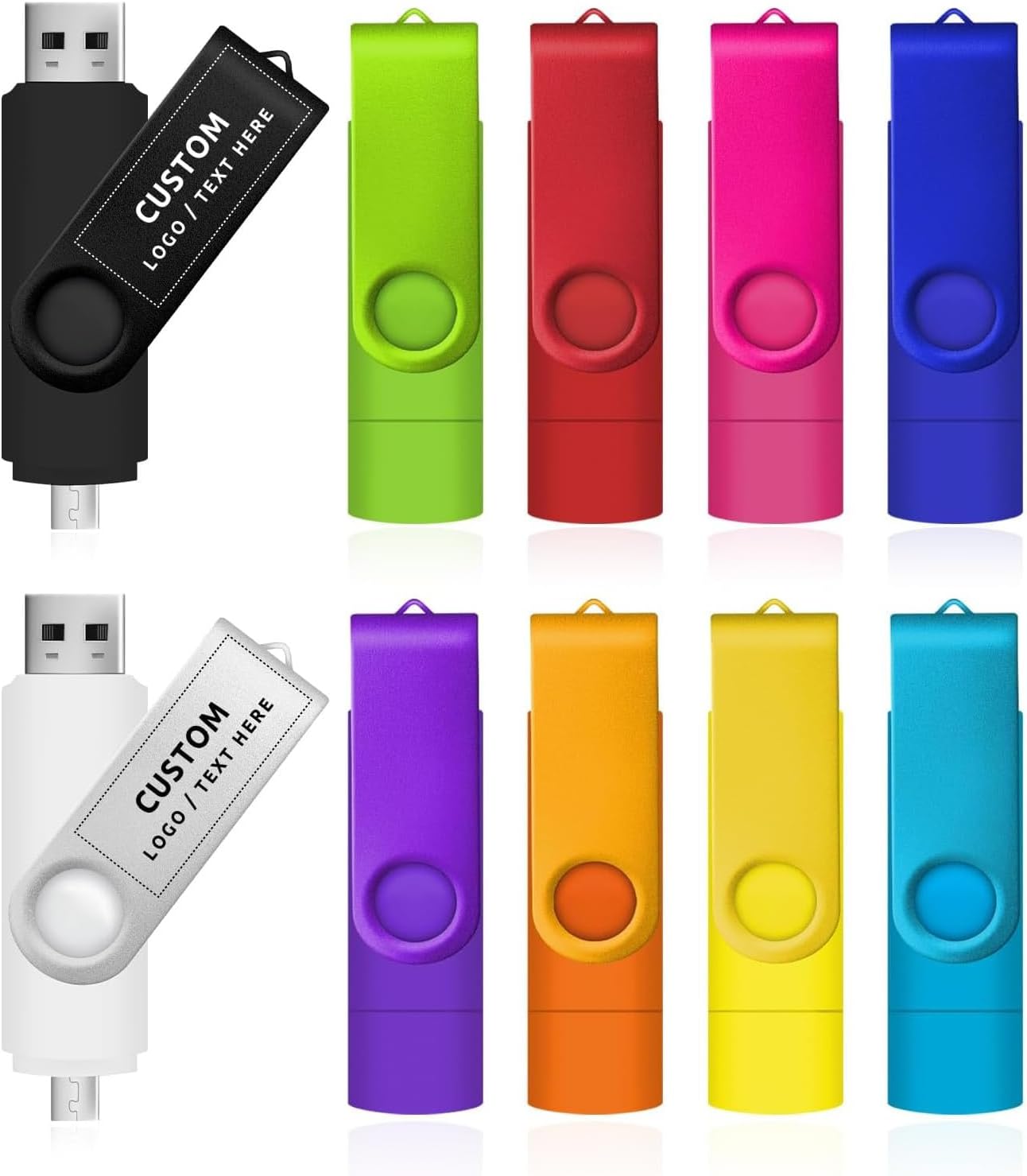 Amazon.com: Custom USB C Flash Drive, Personalized Swivel 2 in 1 OTG ...