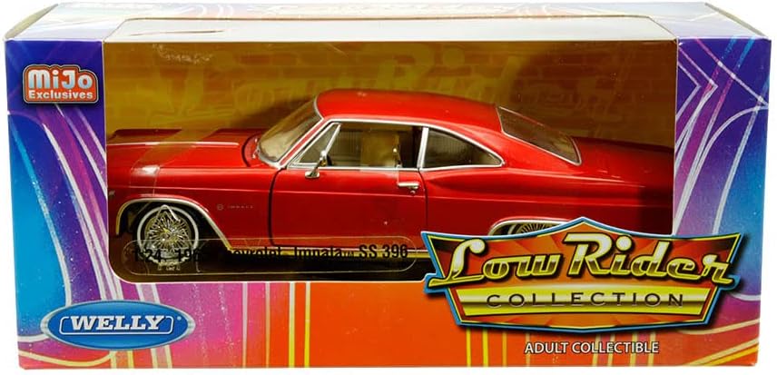 1965 Chevy Impala SS 396 Lowrider Red Metallic Low Rider Collection 1/ ...