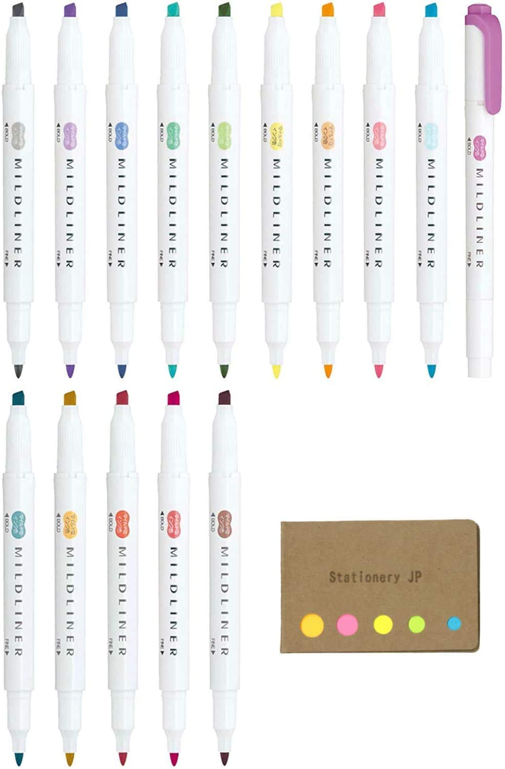 Zebra Mildliner Double Sided Highlighter 15 Colors Fine Bold Mild ...