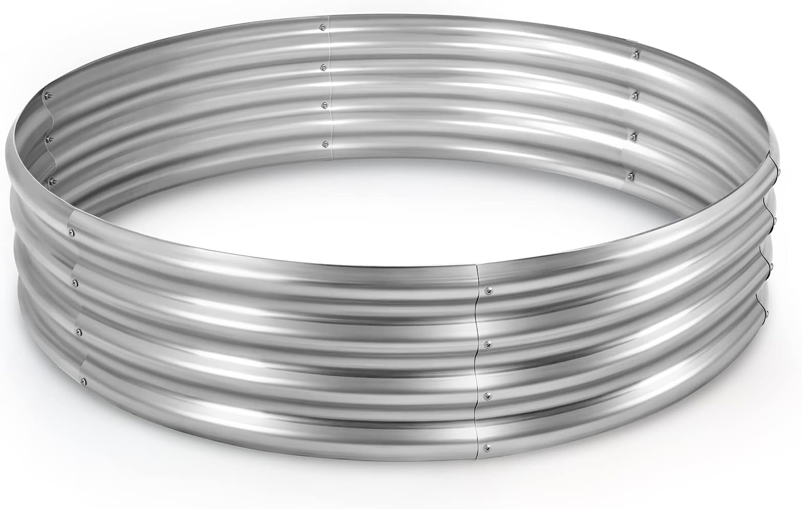 Amazon.com: zbzbml 36-Inch Round Galvanized Steel Fire Ring/Fir Pit for ...