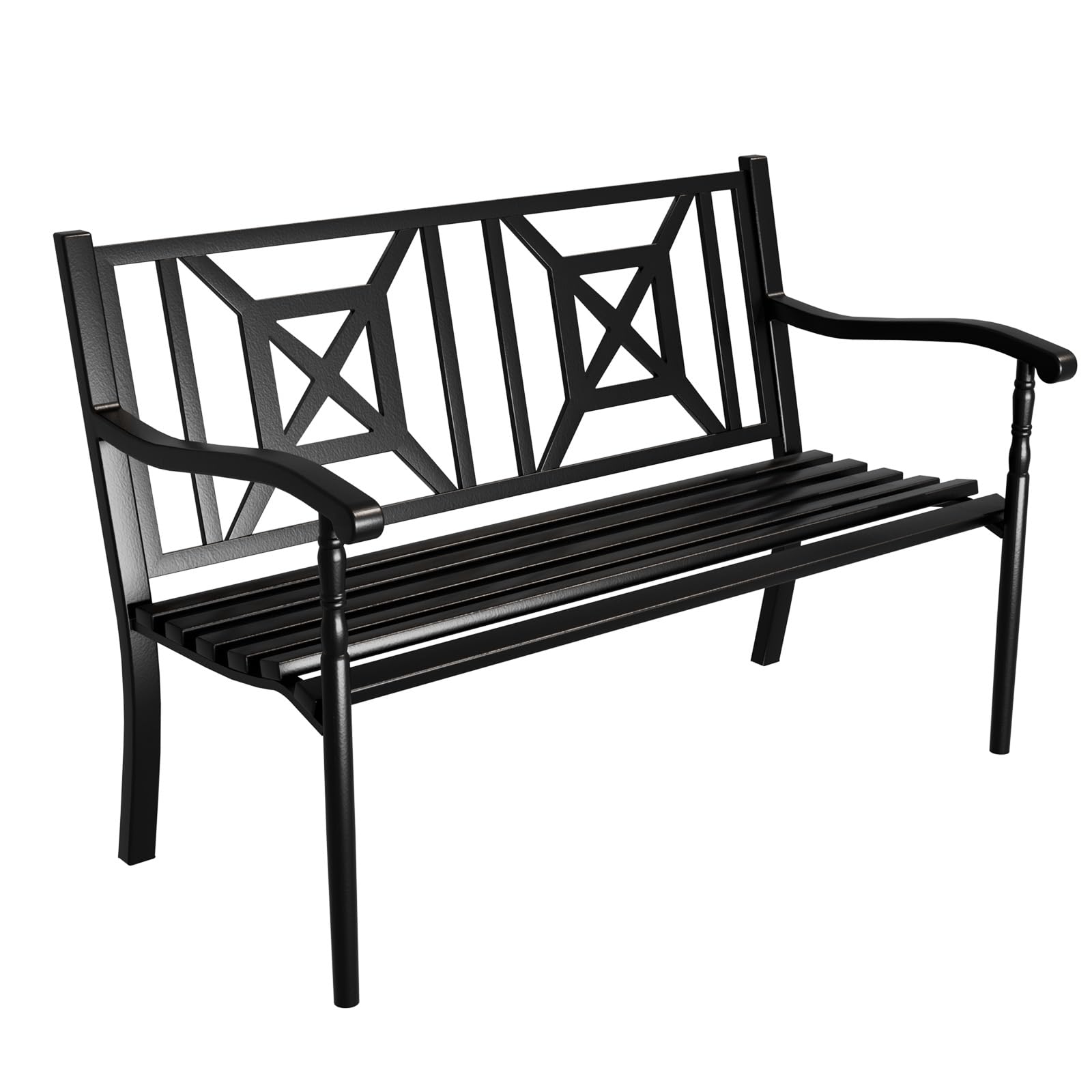 Amazon.com: HCSH&WILL Garden Bench, Black Outdoor Patio Bench, Wrought ...