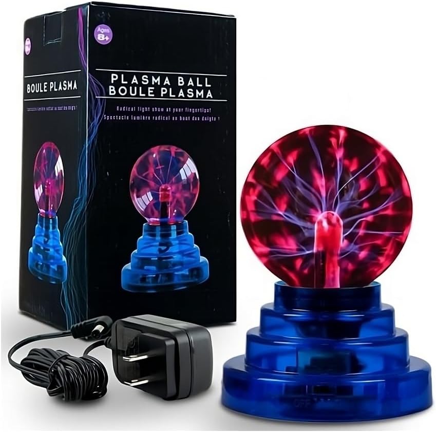 Amazon.com: Tradeopia 3.5” Interactive Plasma Ball - Mesmerizing Light ...