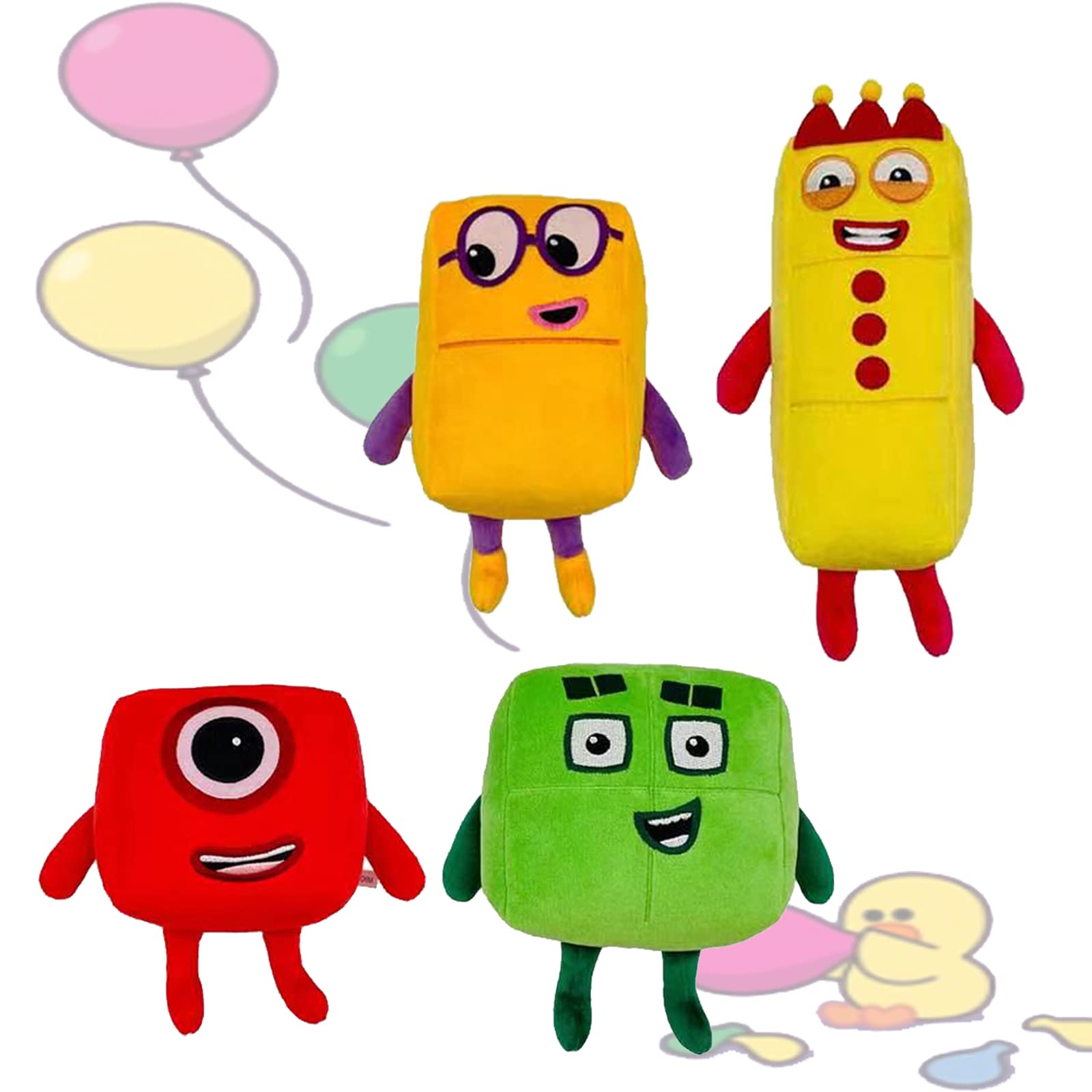 Buy 20cm/7.8in Numberblocks Plush Doll, 2/4Pcs Math Enlightenment ...