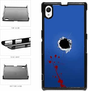 Amazon.com: Blue Background With Bullet Hole and Blood Bplatter Plastic ...