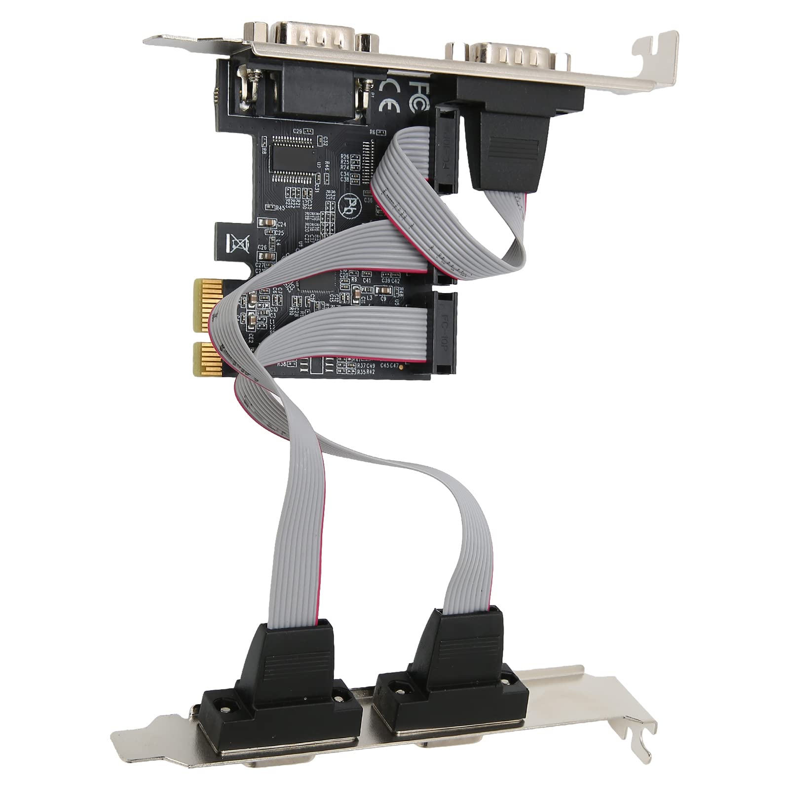 DB9 COM Port PCIe To 4 Port RS232 Serial Card - Expansion For Modern ...