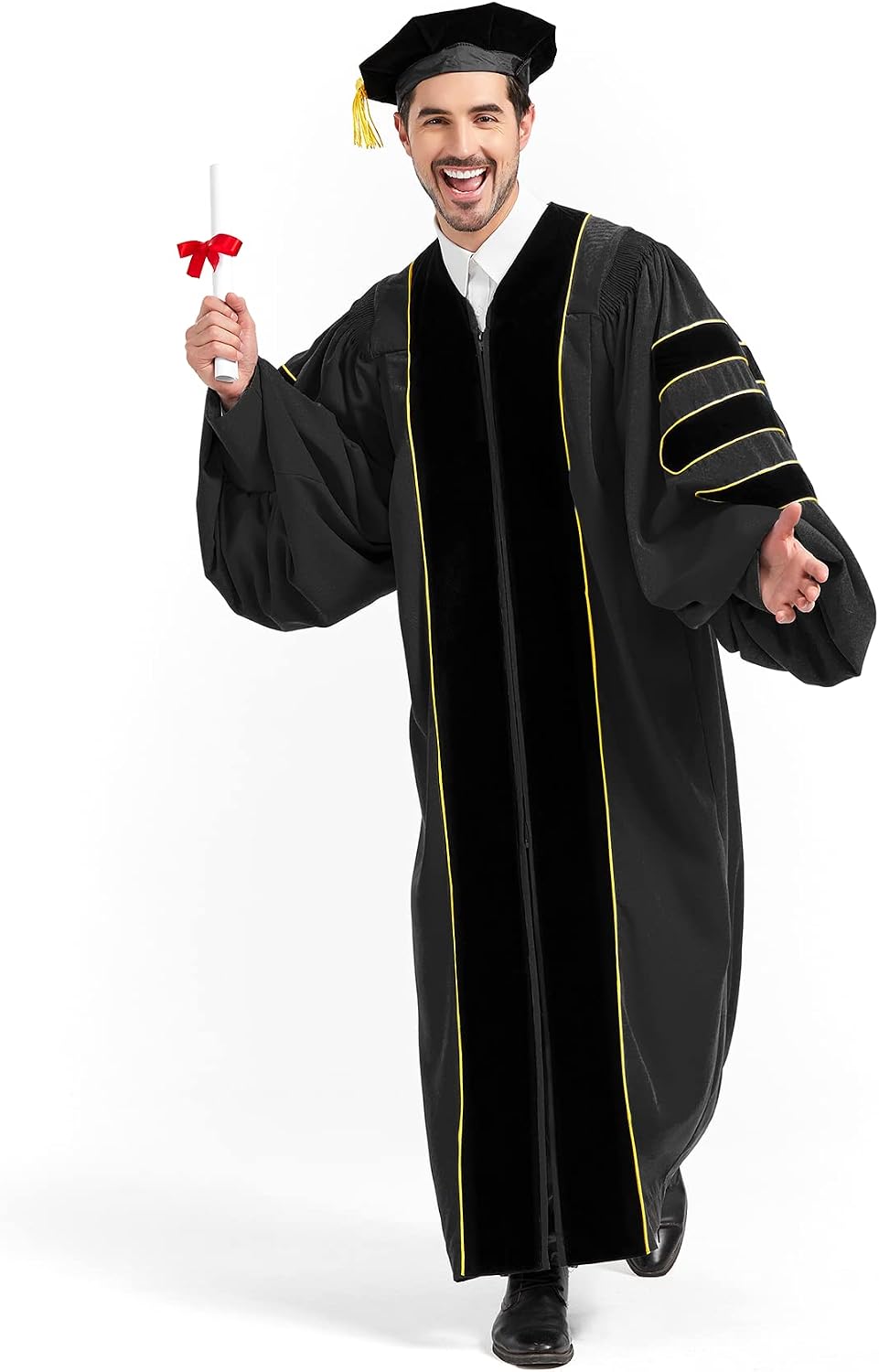 Amazon.com: GRADWYSE Premium Doctoral Tam Gown for Faculty Professor ...