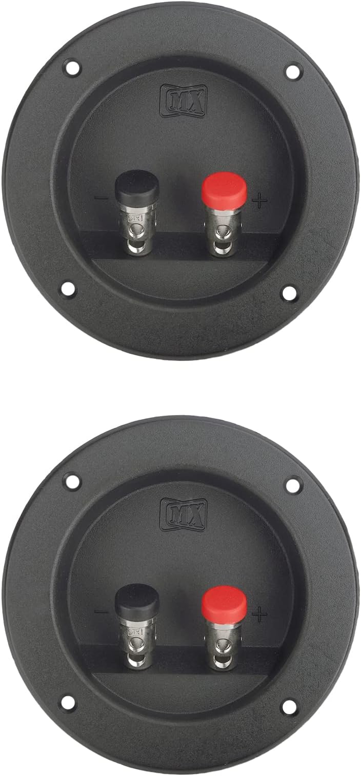 MX 2 Way Binding Post Speaker Terminal Round Quick Connect Female Metal ...