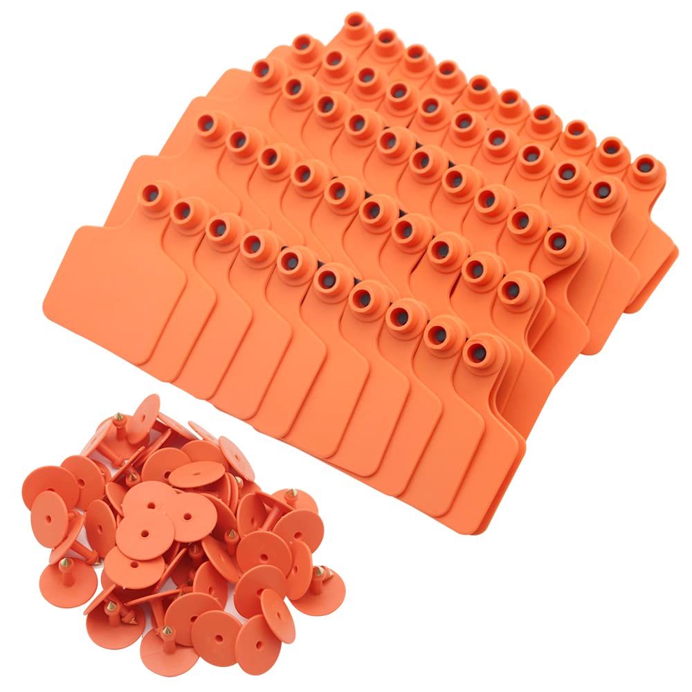 Amazon.com: Blank Cattle Ear Tags 100 Pieces TPU Large Livestock Ear ...