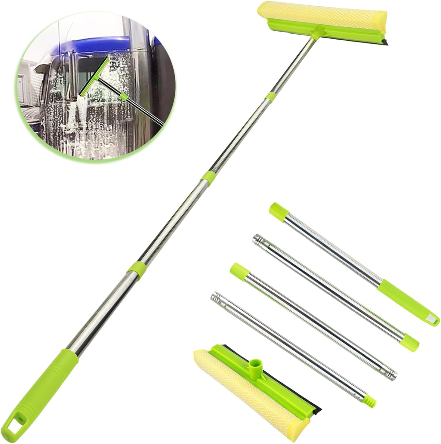 Amazon.com: Window Squeegee for Window Cleaning, 58'' Squeegee Window ...