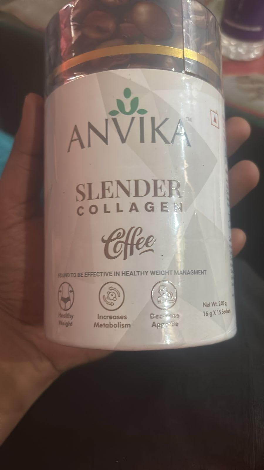 Anvika Slender Collagen Coffee with Marine Collagen Peptides, Garcinia ...