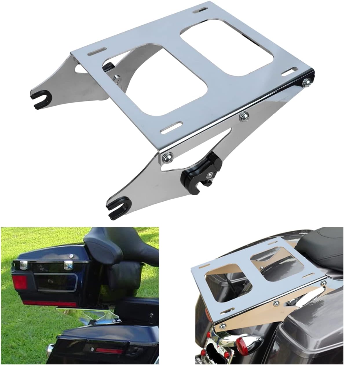 Amazon.com: TCMT 2-UP Tour Pack Mounting Rack Fits for Harley Touring ...