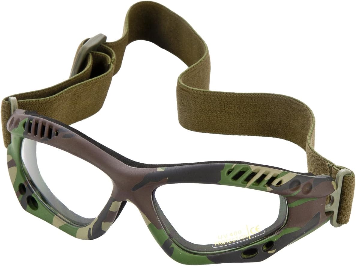 Amazon.com : Tactical Patrol Commando Air Pro Goggles Airsoft Clear ...