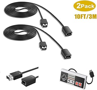 NES/ SNES Classic Controller Extension Cable 3M / 10ft (2 Pack)，Best ...