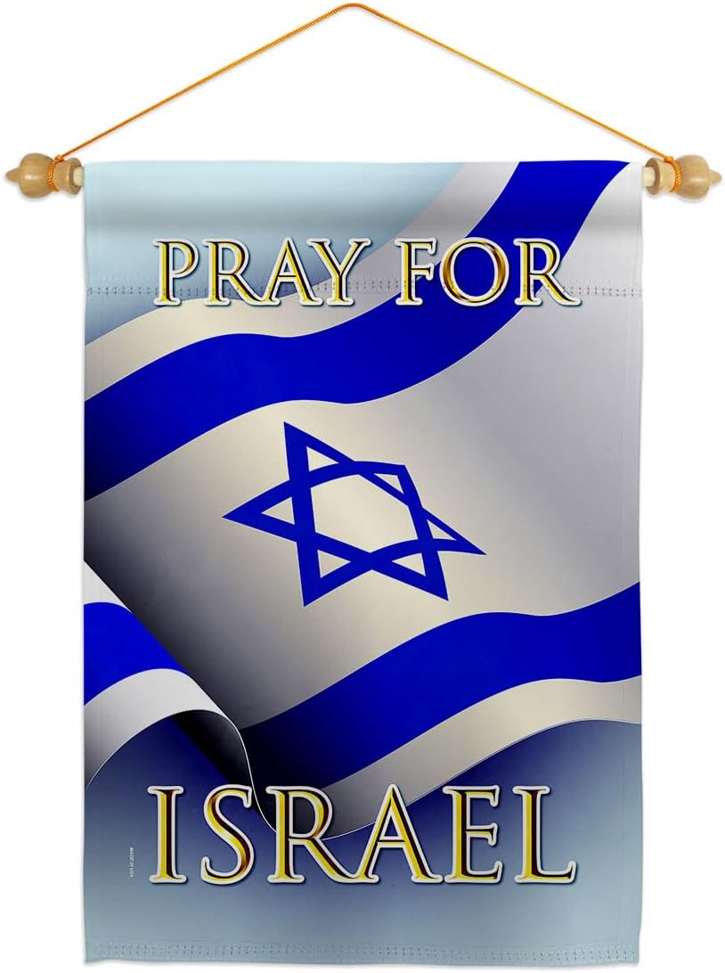 Amazon.com : Pray for Israel Flag Bandera de Israeli Wood Dowel Set ...