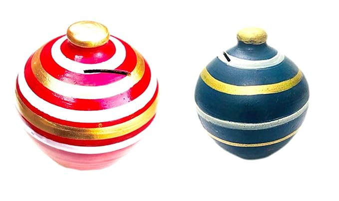 HC THE CRAFTS Mitti Ki Gullak/Clay Gullak Large Coin Bank (Gift For ...