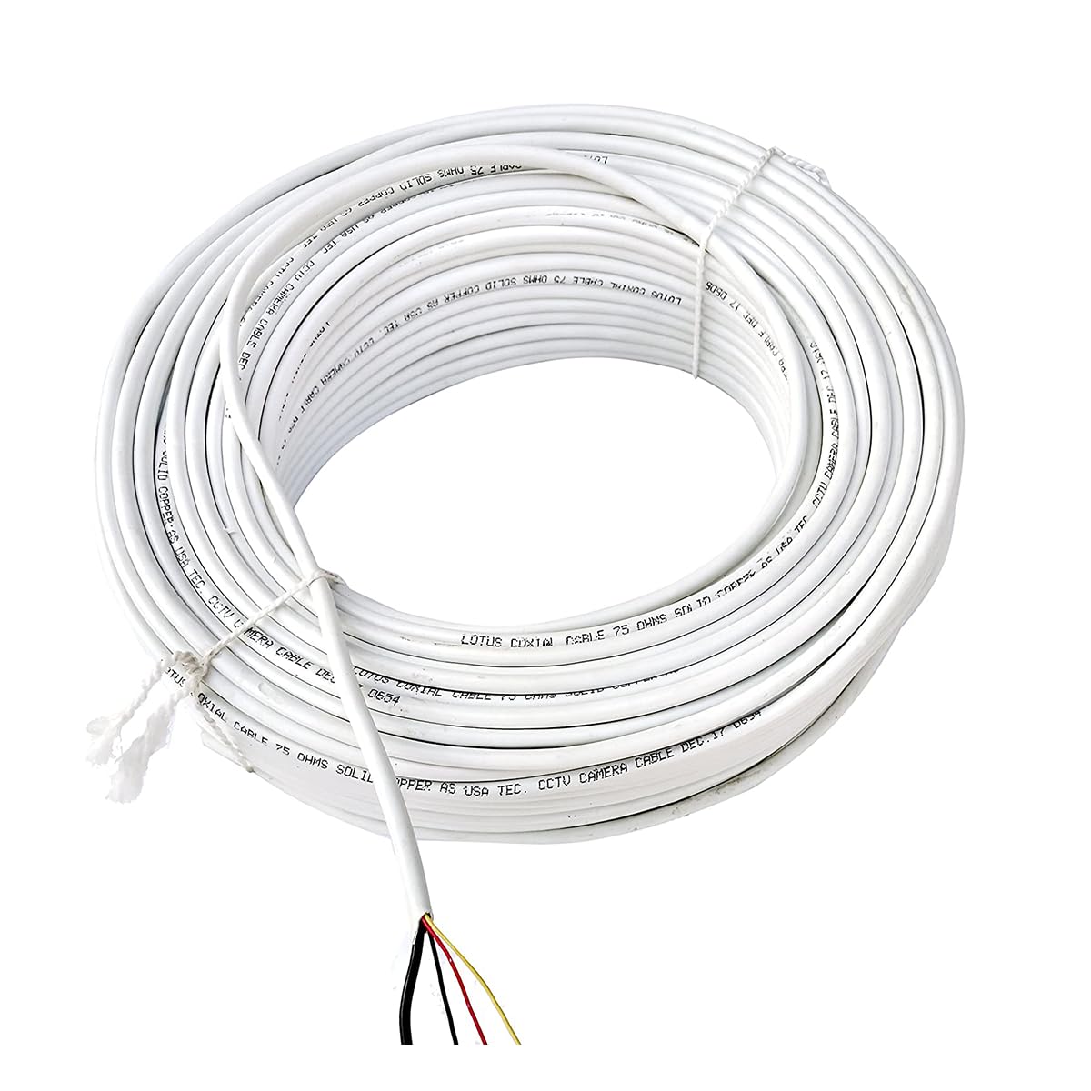 D25 Pure Copper 3+1 CCTV Camera Coaxial Cable For HIKVISION CCTV Camera ...