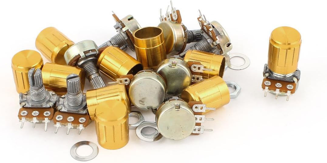 Amazon.com: Aexit 10PCS 500K Variable Resistors OHM Linear Taper Rotary ...