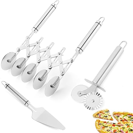 Amazon.com: 5 Wheel Pastry Cutter, Expandable Stainless Steel Dough ...