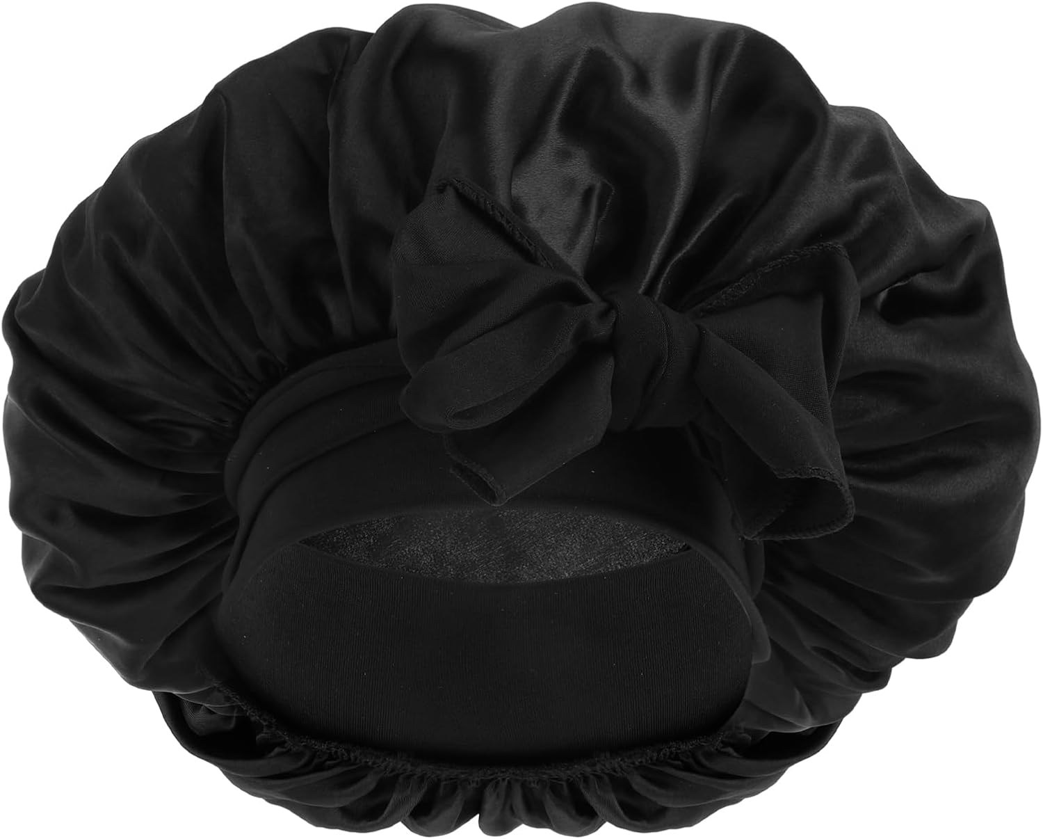 WLLHYF Satin Silk Hair Bonnet - Large Adjustable Sleep Cap with Elastic ...