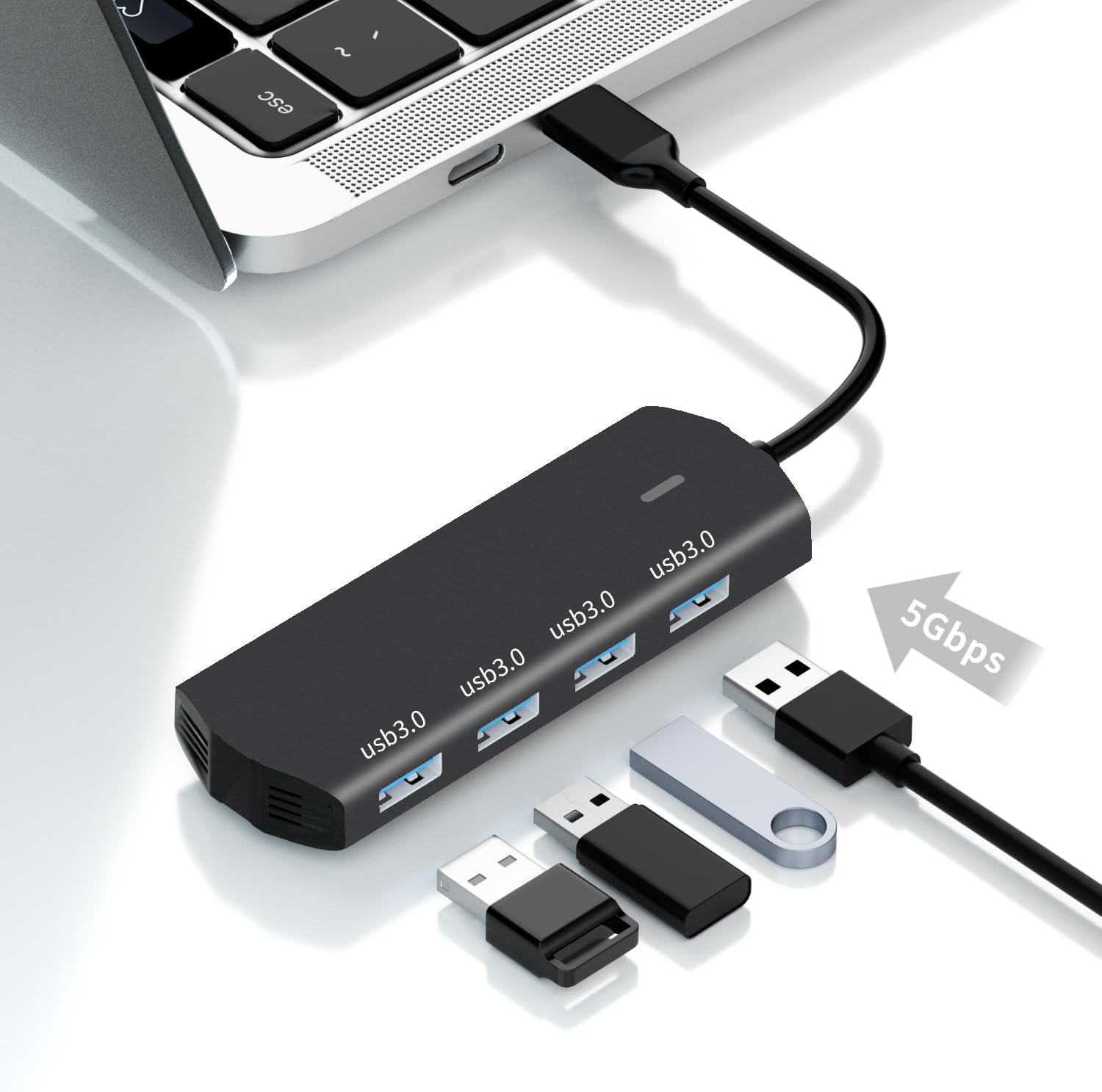 Amazon.com: ANYPLUS USB 3.0 Hub, 4 Port USB Hub Splitter,Portable USB ...