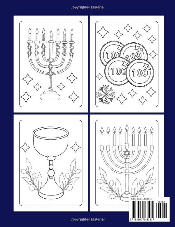 Hanukkah Symbols Coloring Pages