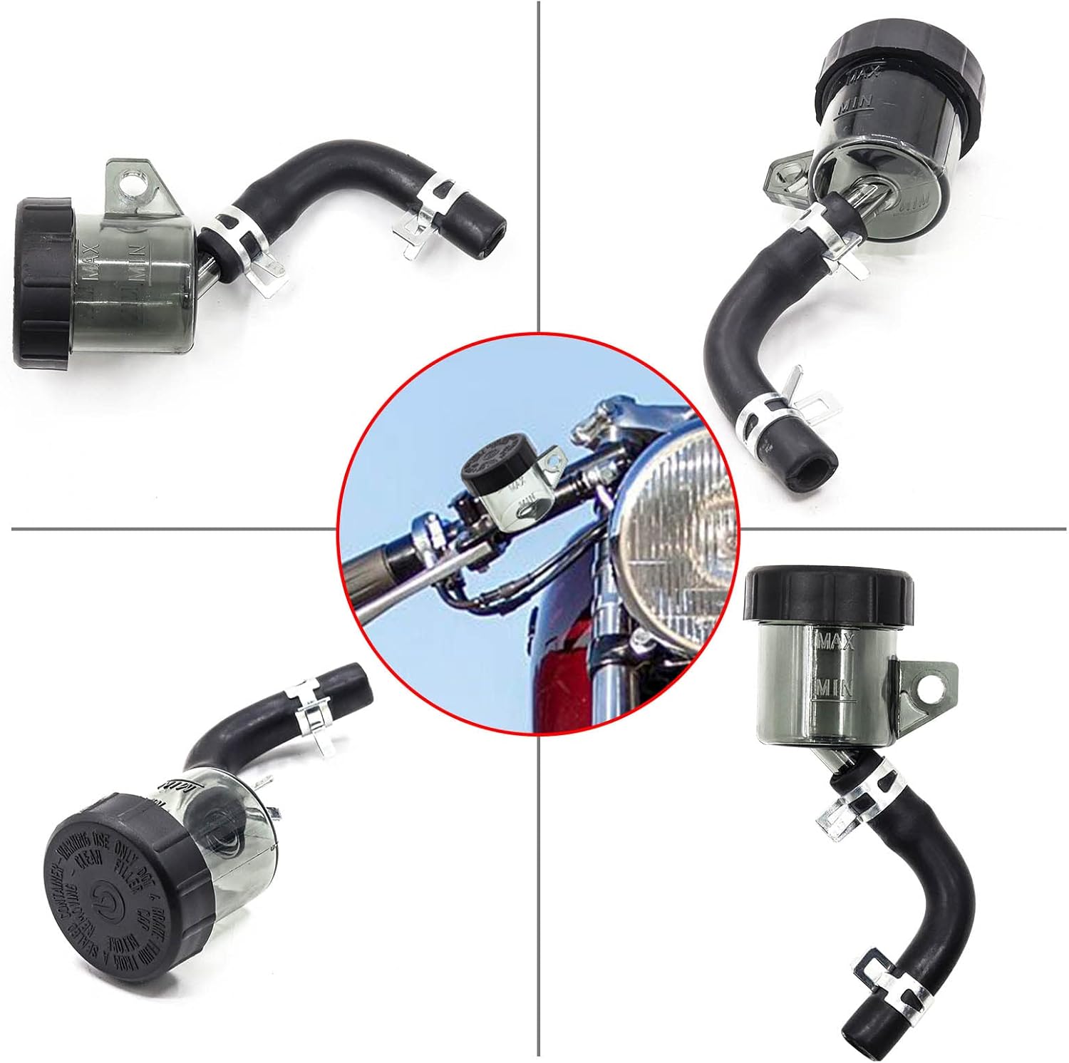 Motorcycle Brake Fluid Reservoir Universal Motobike Clutch Master ...