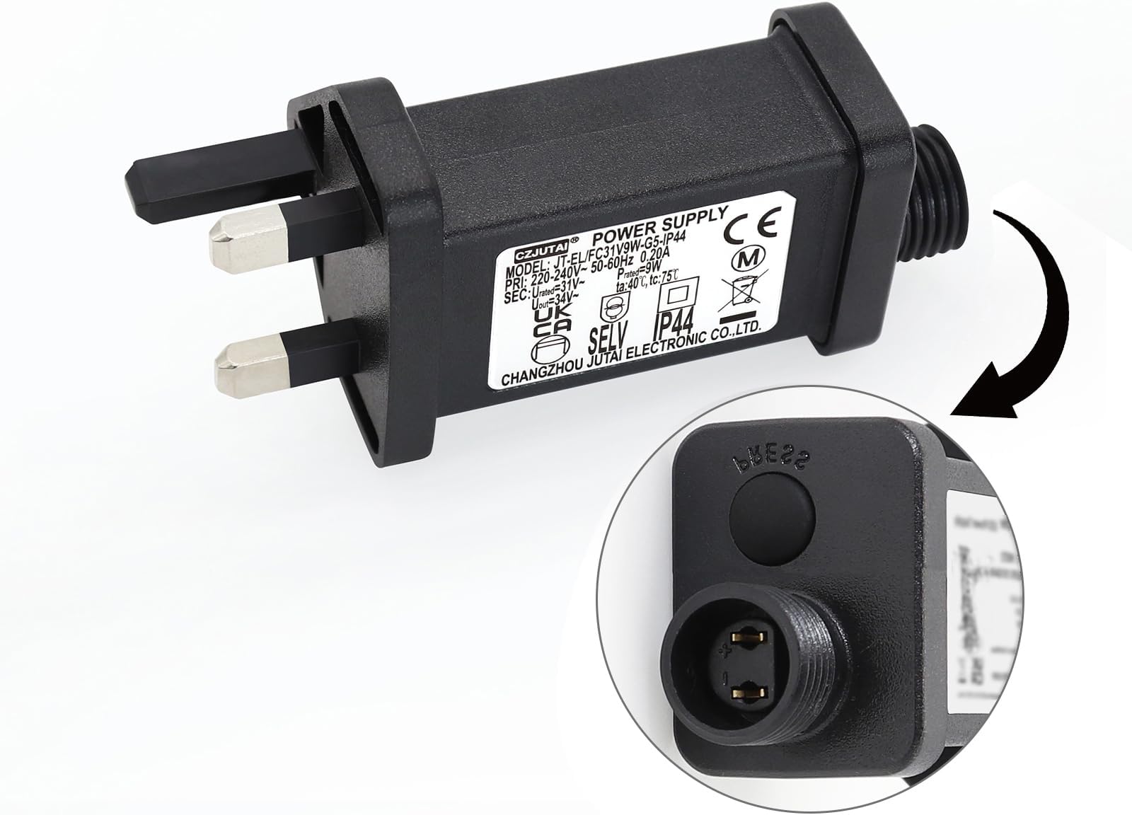 CubePlug String Lights Indoor-Outdoor Power Adapter for CZJUTAI JT-EL ...