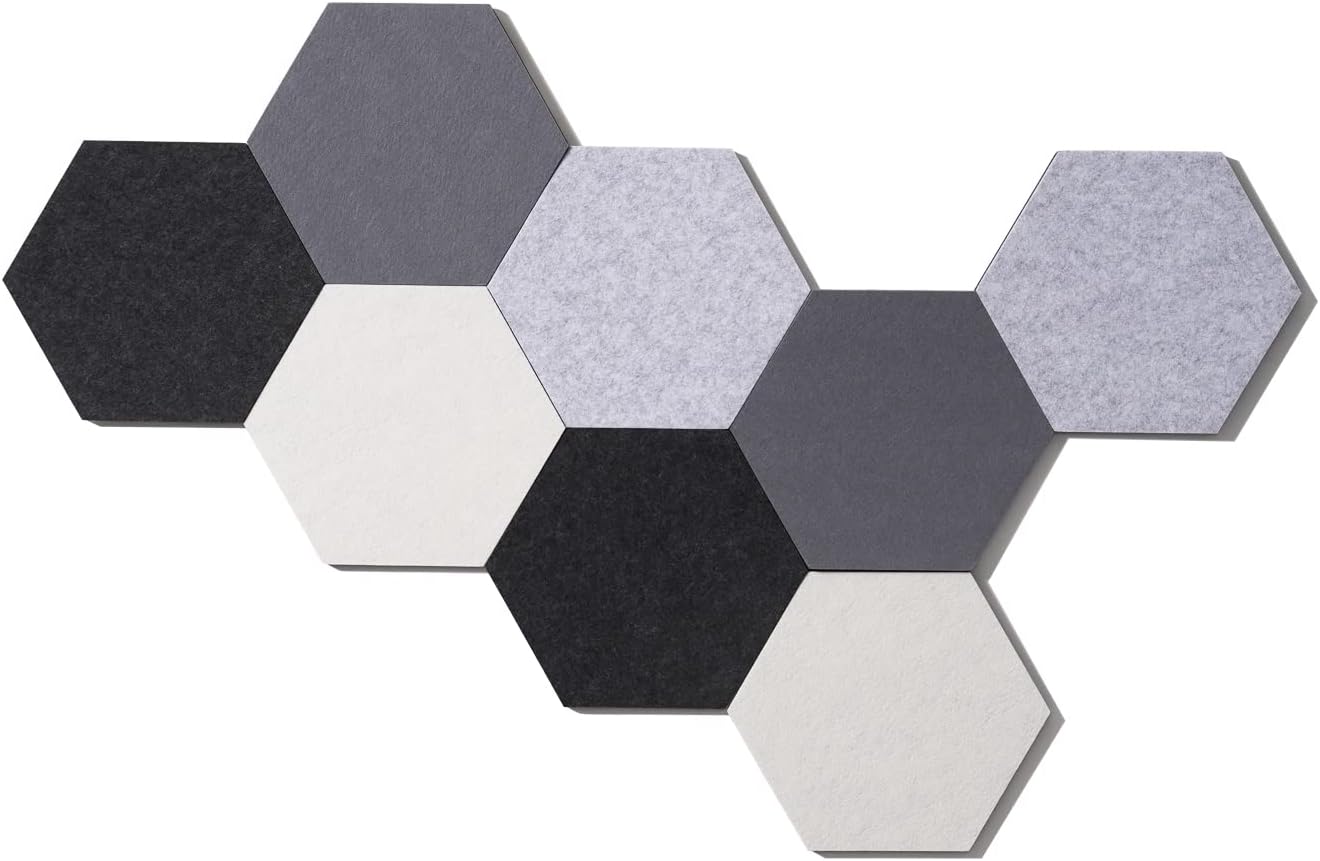 Amazon.com : Afumazi 8Pcs (Large) Felt Cork Board Tiles Hexagon Wall ...