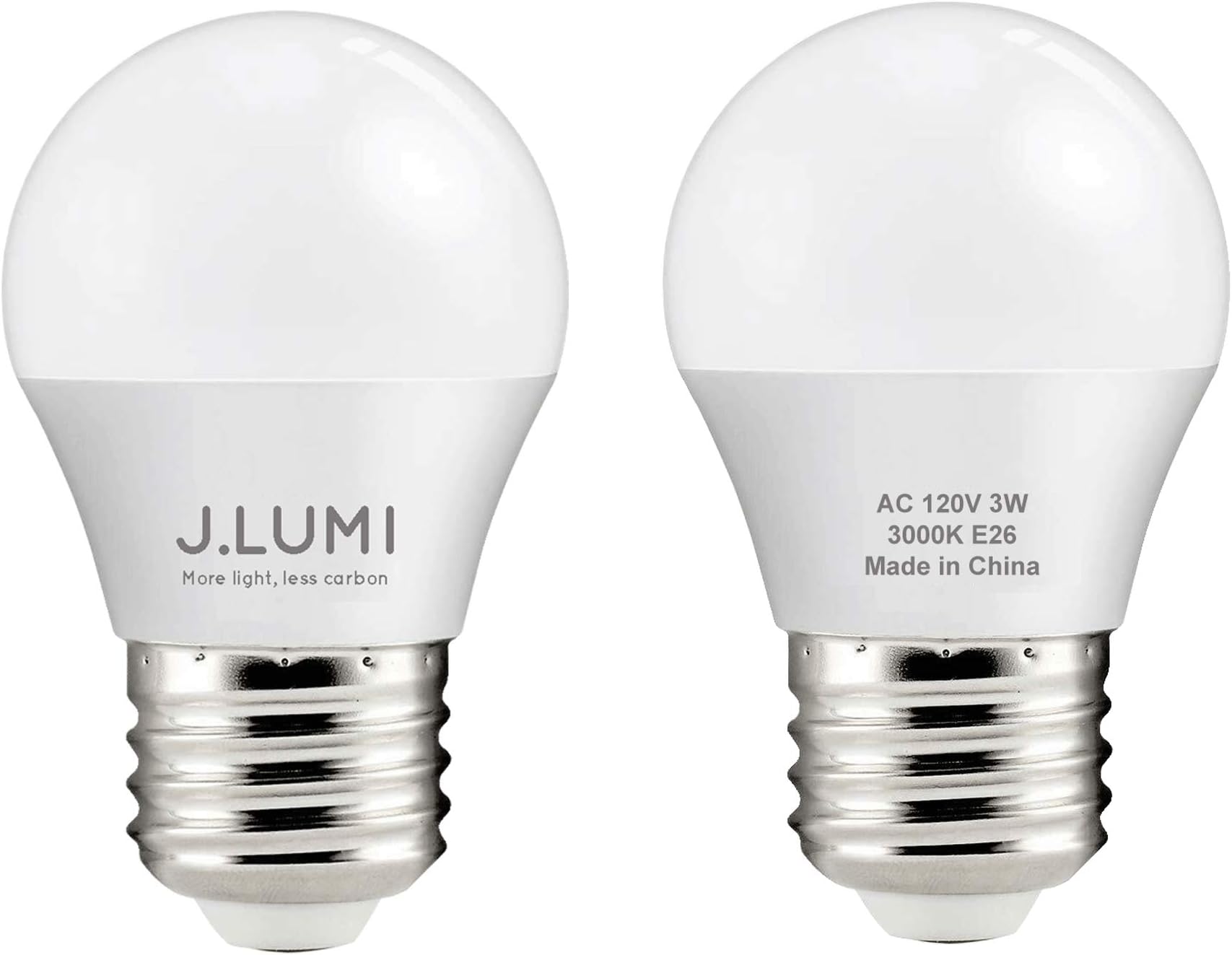 J.LUMI BPC4503 A15 LED Bulbs 3W, 3000K Soft White, A15 G45 Bulbs, 25 ...