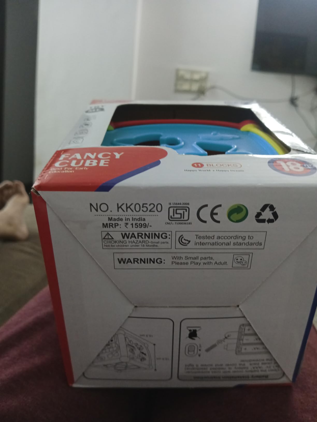 Cable World® 6 Sided Musical Cube Toy for Kids - Multipurpose Activity ...